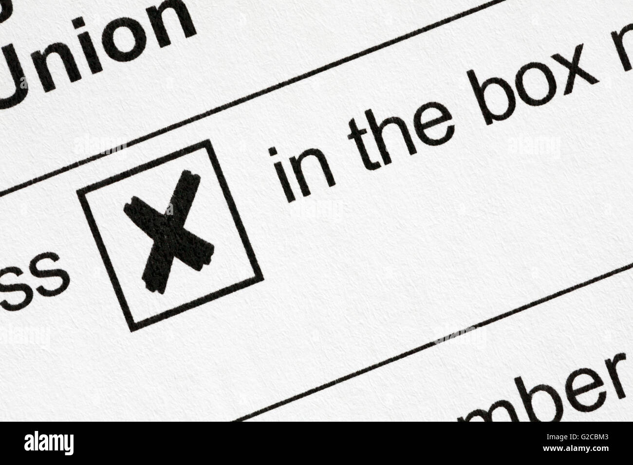 X in the box details on Referendum on the United Kingdom's membership ...