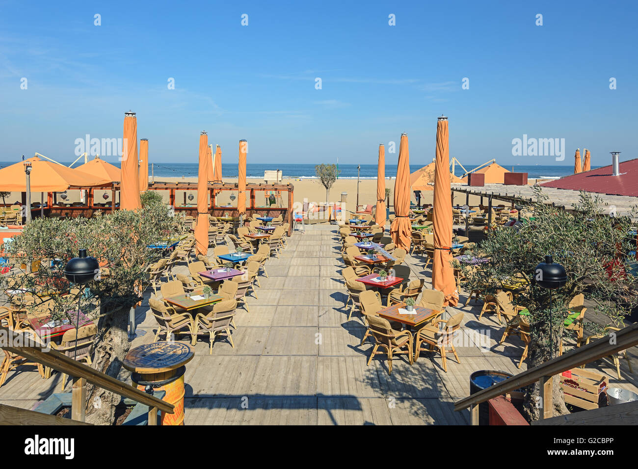 Scheveningen beach restaurant hi-res stock photography and images - Alamy