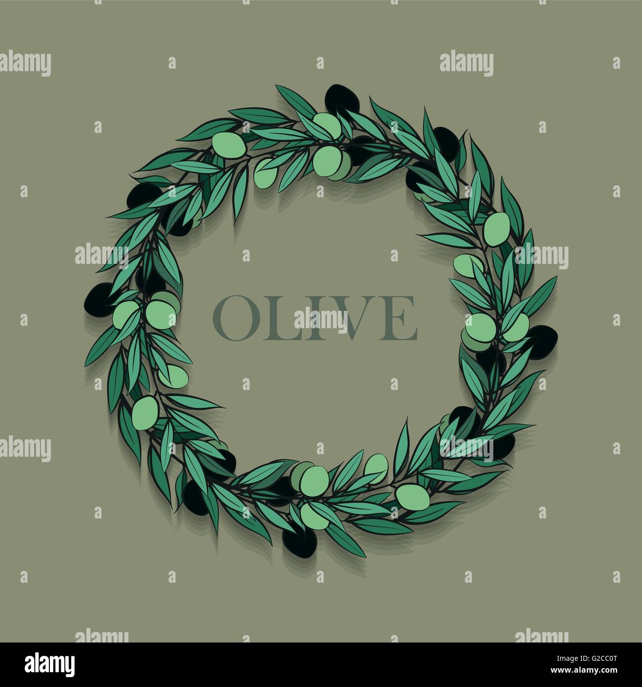 Olive hand drawn Stock Vector Images - Alamy