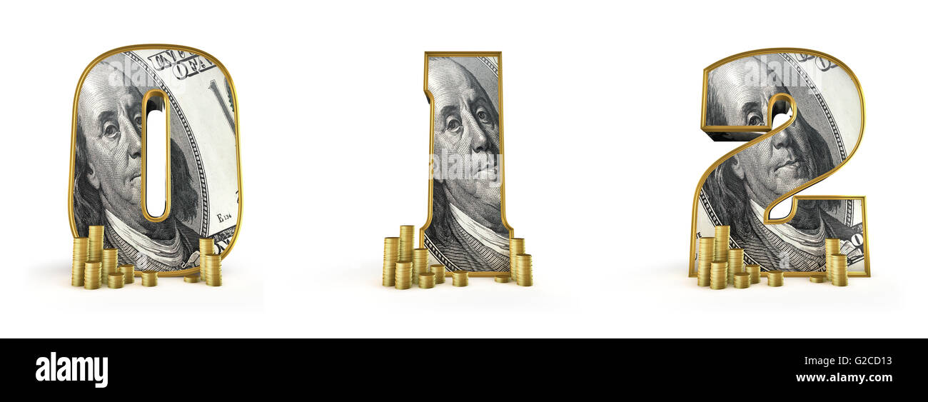 3D illustration of money alphabet Stock Photo - Alamy