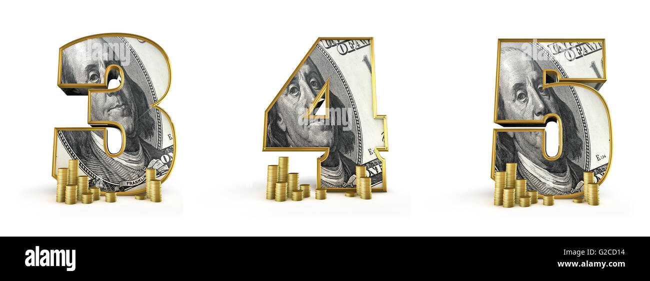 3D illustration of money alphabet Stock Photo - Alamy