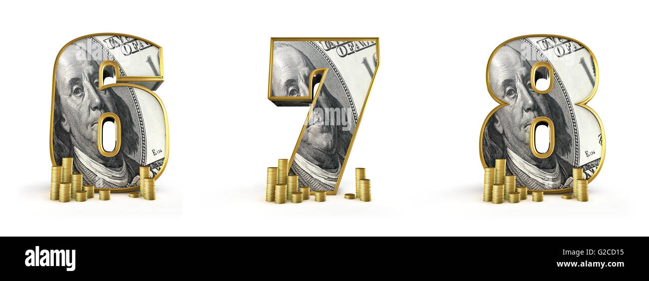 3D illustration of money alphabet Stock Photo - Alamy