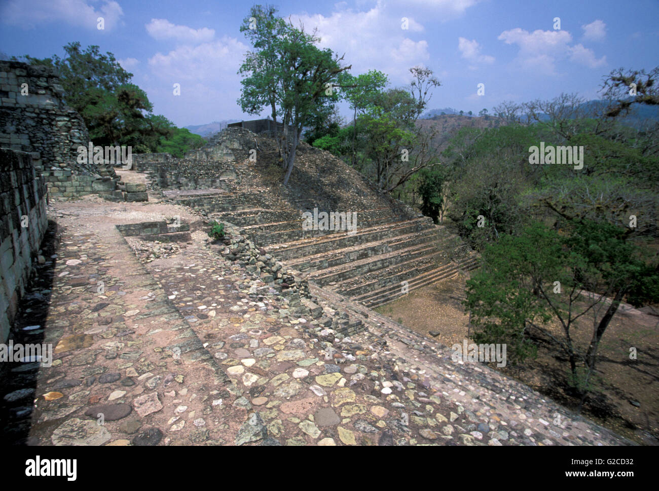 Acropolis in Copan Ruins, an archaeological site of the Maya ...