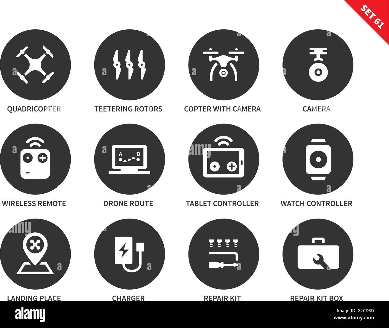 Remote control icons on white backgrond Stock Vector Image & Art - Alamy