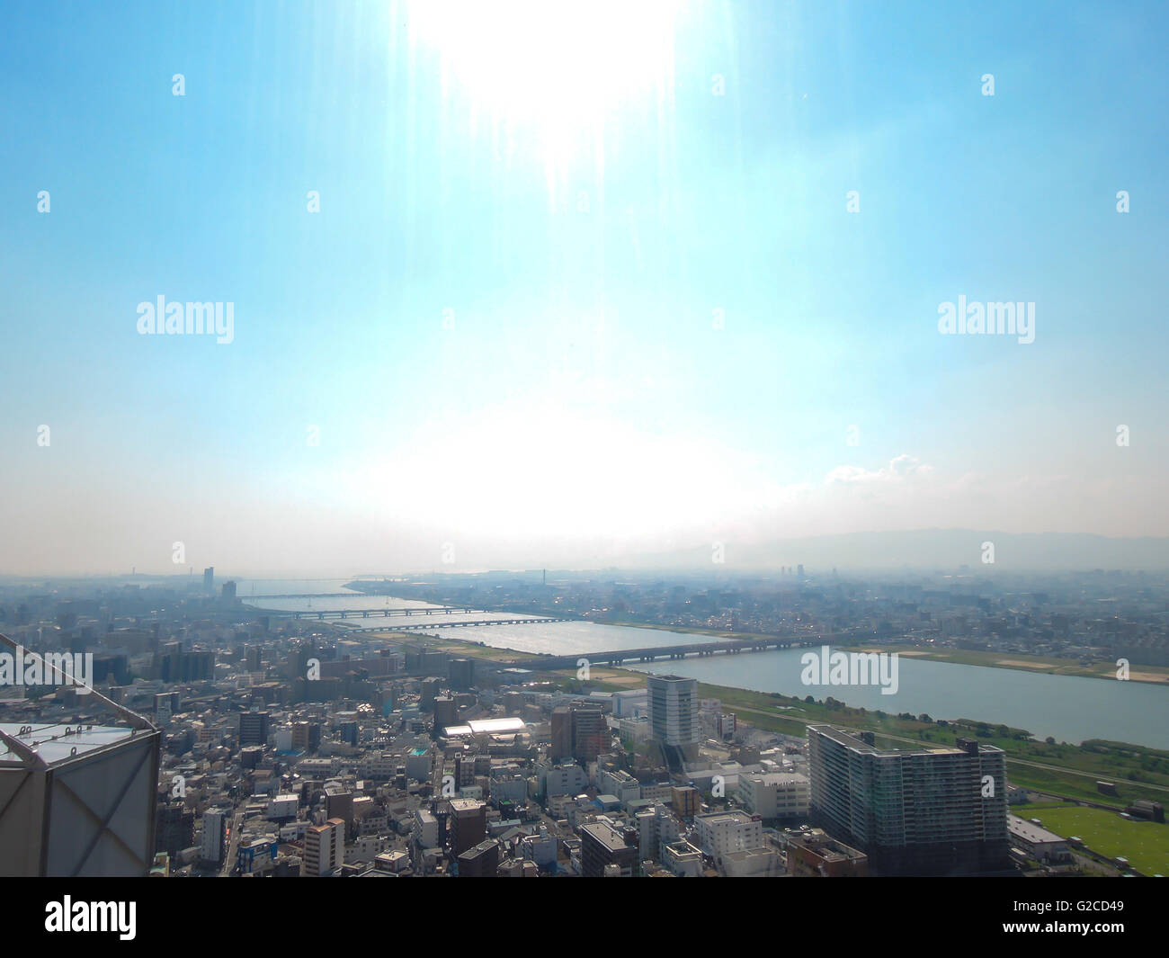 bird eye view of OSAKA city Japan Stock Photo - Alamy