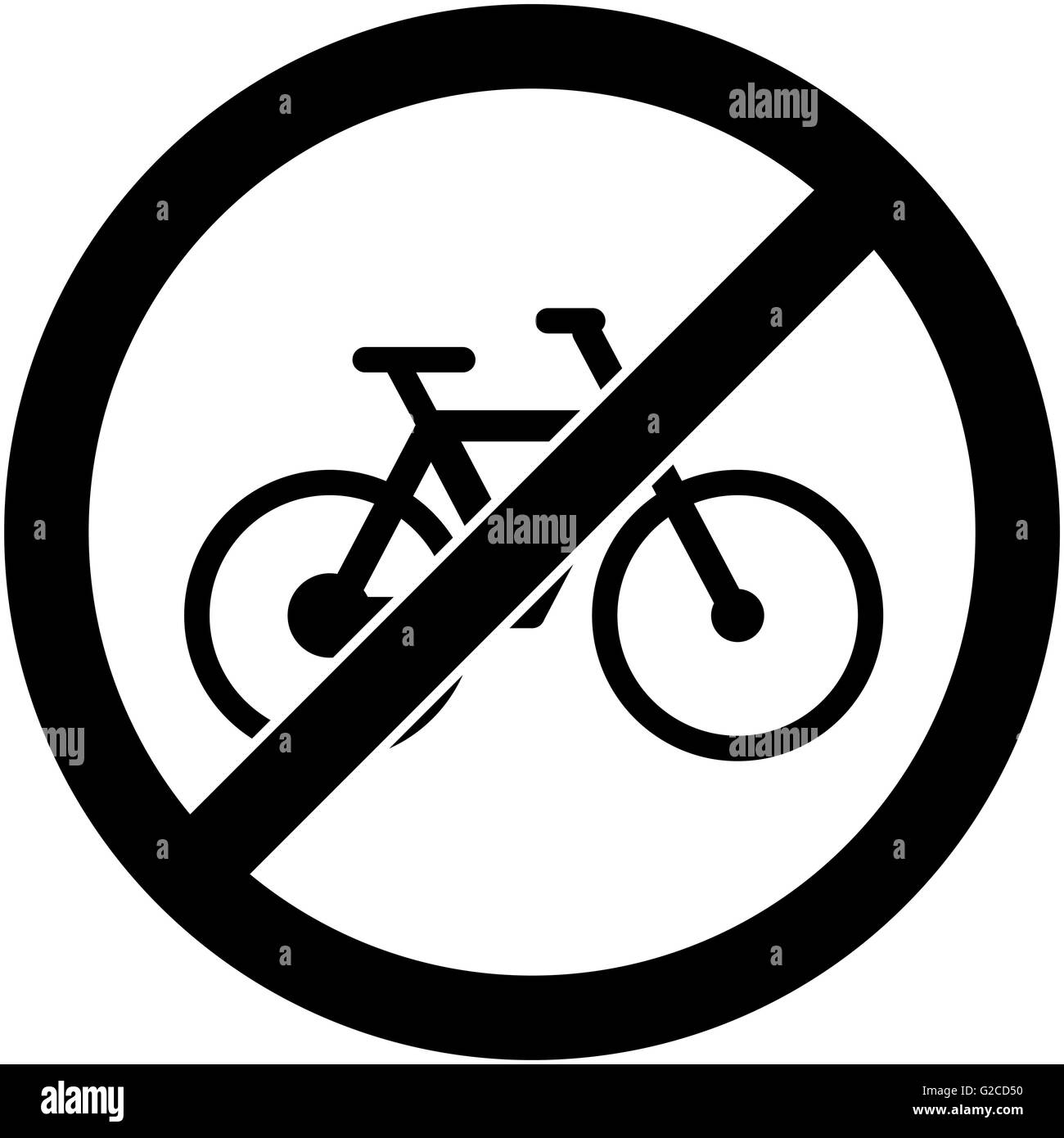 No bicycle sign Vector illustration. Flat design Stock Vector Image & Art - Alamy