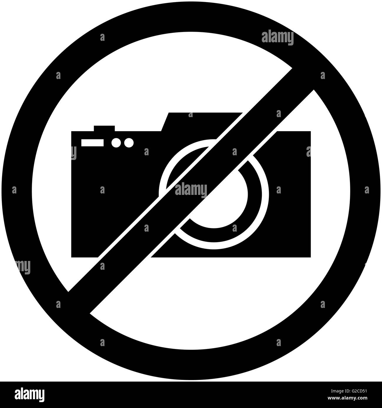 No photography, camera prohibited symbol. Vector Stock Vector Image ...