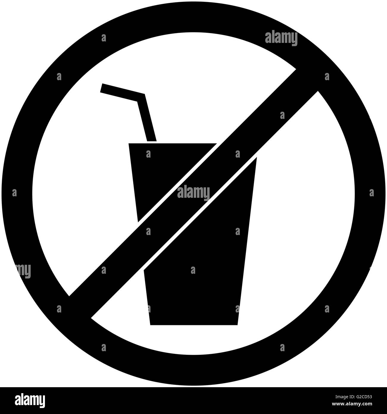No drink sign. Vector illustration. Flat design Stock Vector Image ...