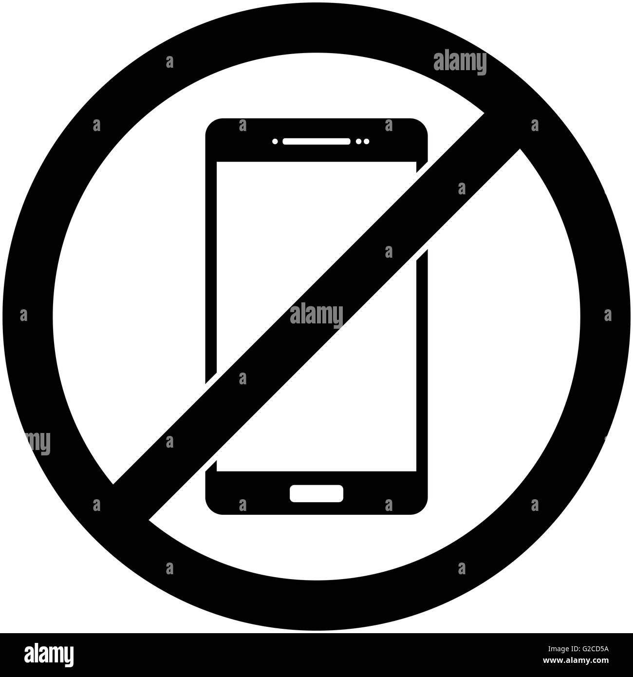 No phone, telephone prohibited symbol. Vector Stock Vector Image & Art ...