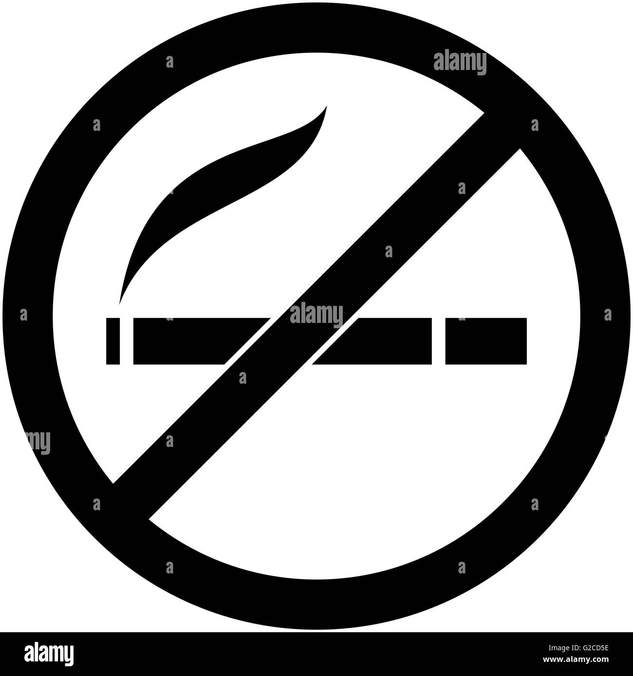 No smoking, cigarette prohibited symbol. Vector Stock Vector Image ...