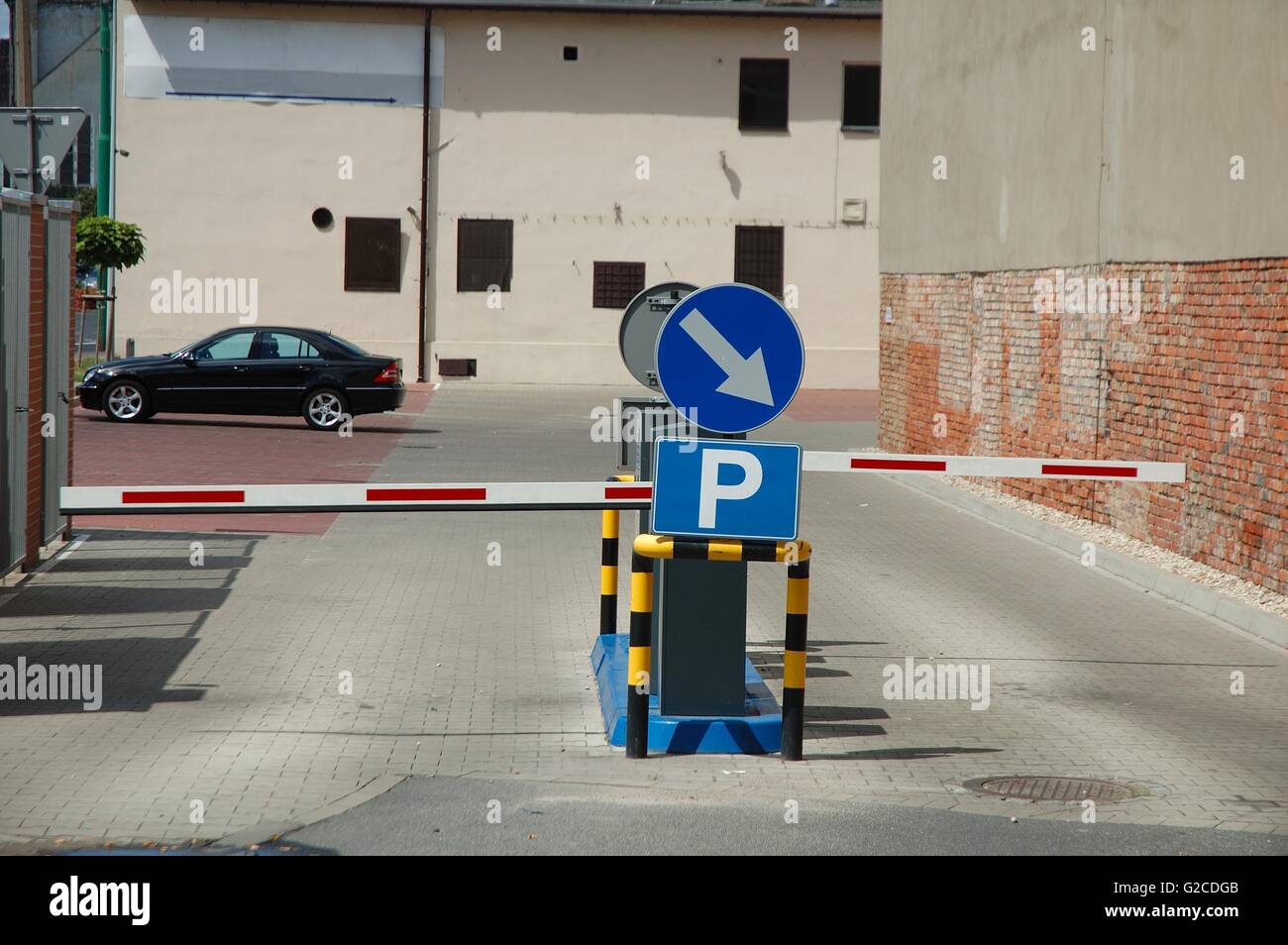 Toll-bar on parking entry Stock Photo - Alamy