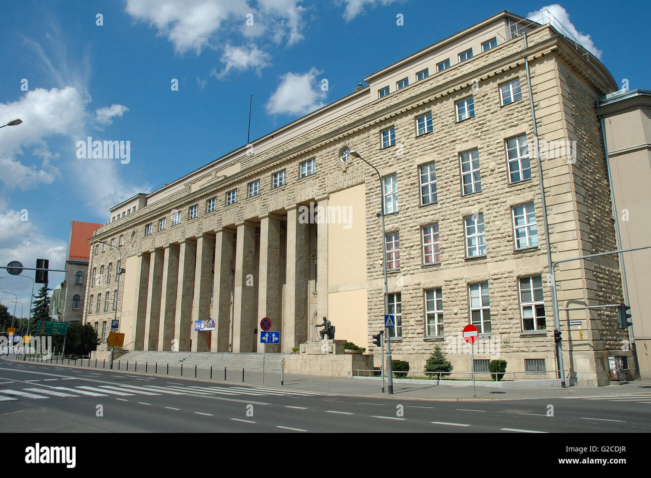 Poznan, Poland - July 13, 2014: University of Economics main building ...