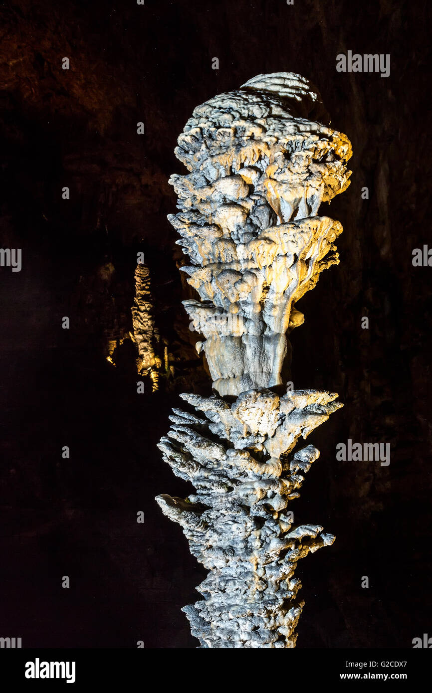 Giant stalagmite, Grotta Gigante, cave near Borgo, Italy Stock Photo ...