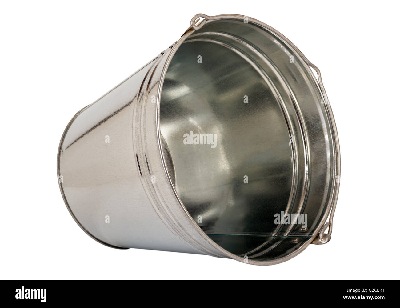 Zinc bucket Isolated on white background Stock Photo - Alamy