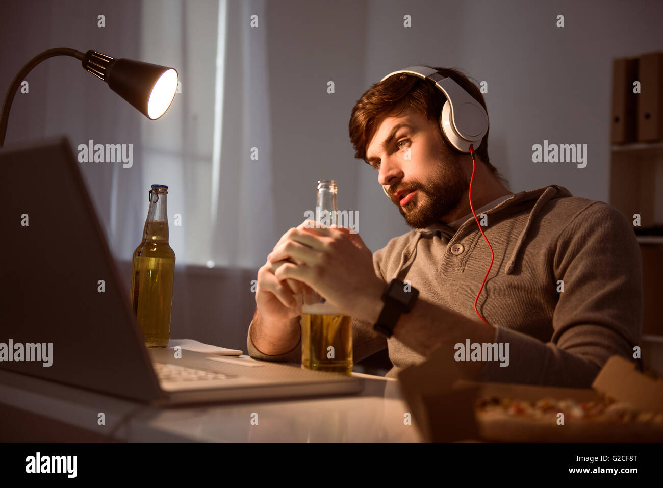 Relaxation after working day Stock Photo - Alamy