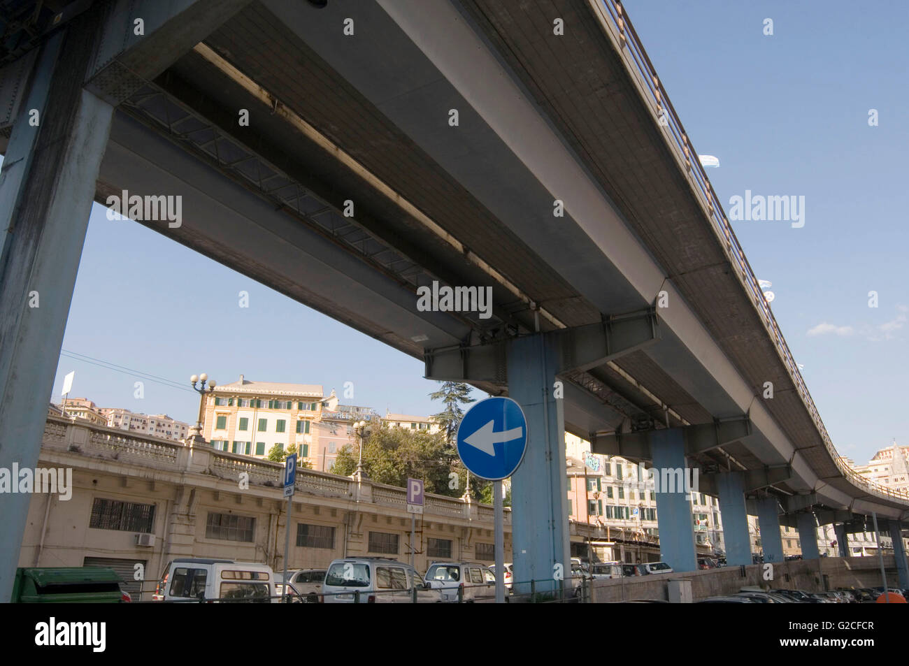 flyover overpass fly over road roads over pass overpasses raised sky ...