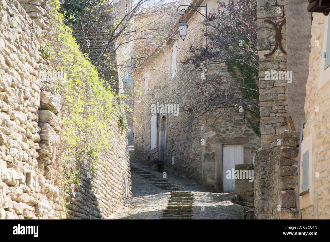Street in Gordes Village, France Stock Photo - Alamy