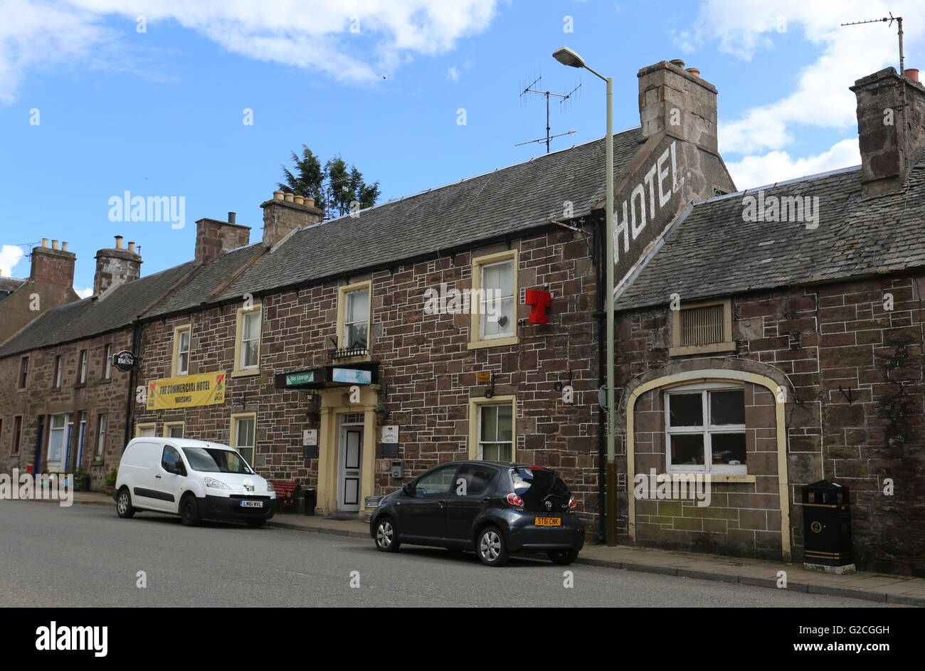 Exterior of Commercial Hotel Muthill Scotland May 2016 Stock Photo - Alamy