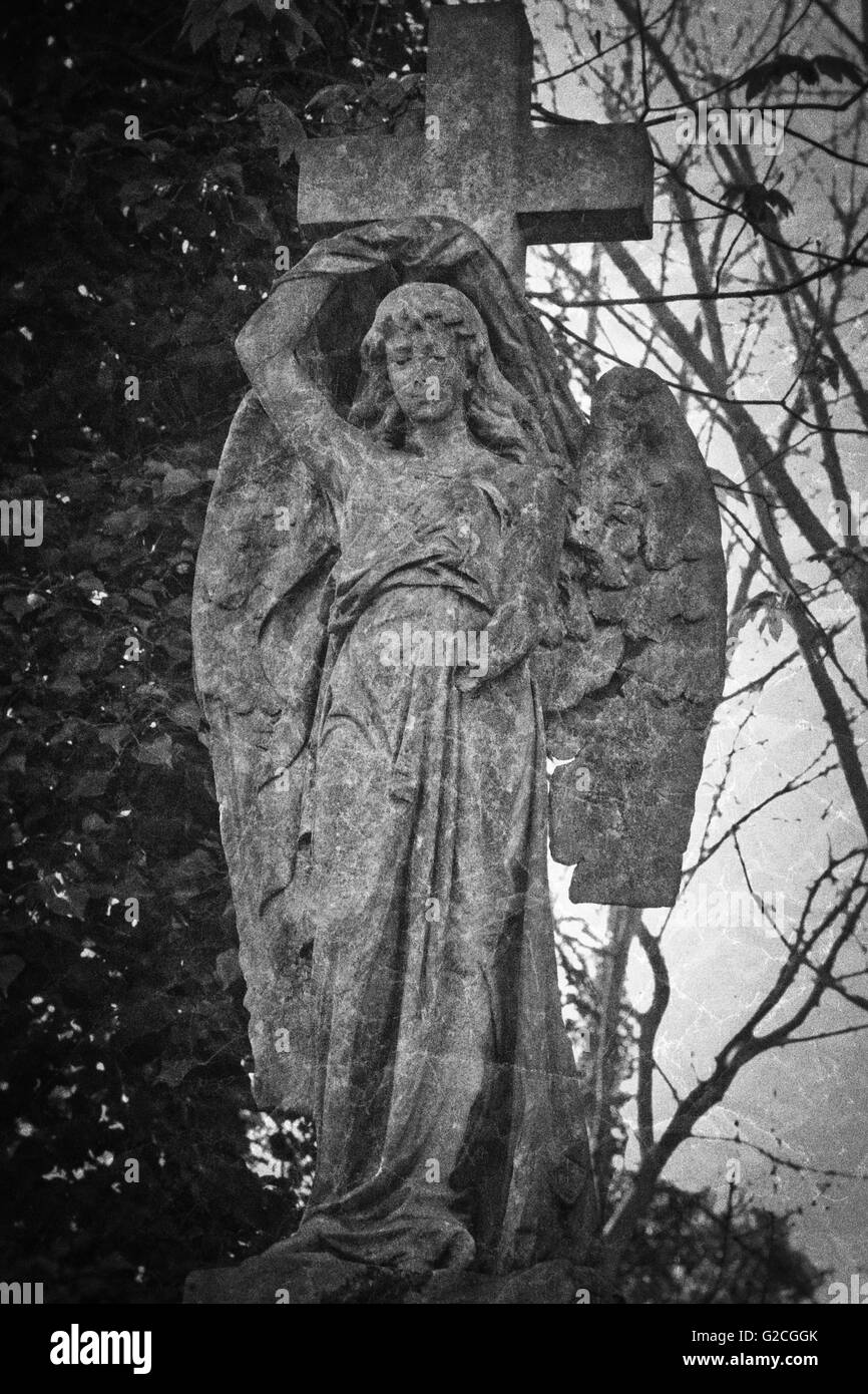 Decorative headstones Black and White Stock Photos & Images - Alamy