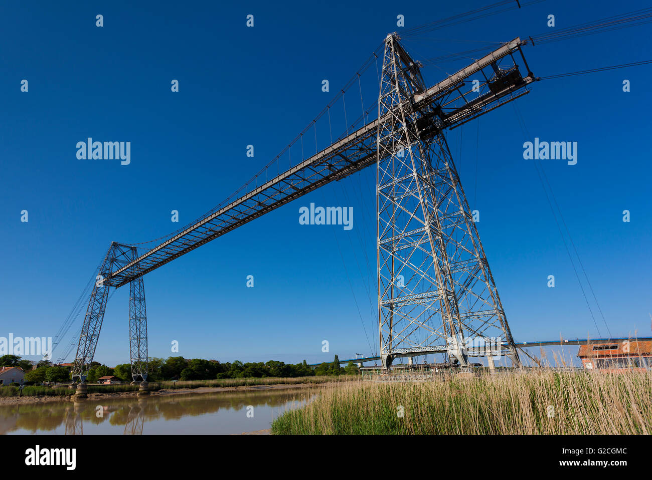Transporter bridge crossing the Charente, Rochefort and Echillais ...
