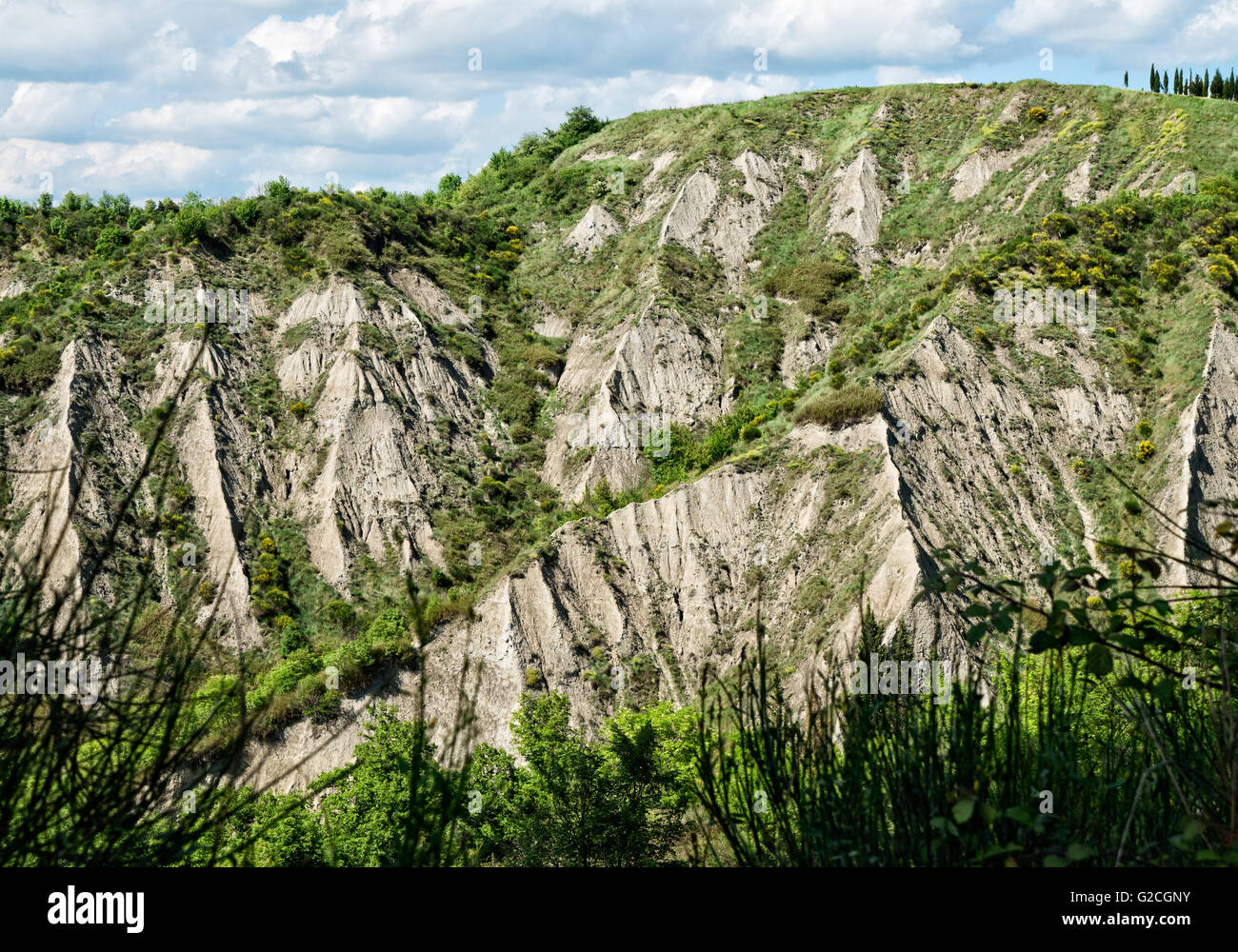Lunar like landscape of the crete senesi in Tuscany Stock Photo - Alamy