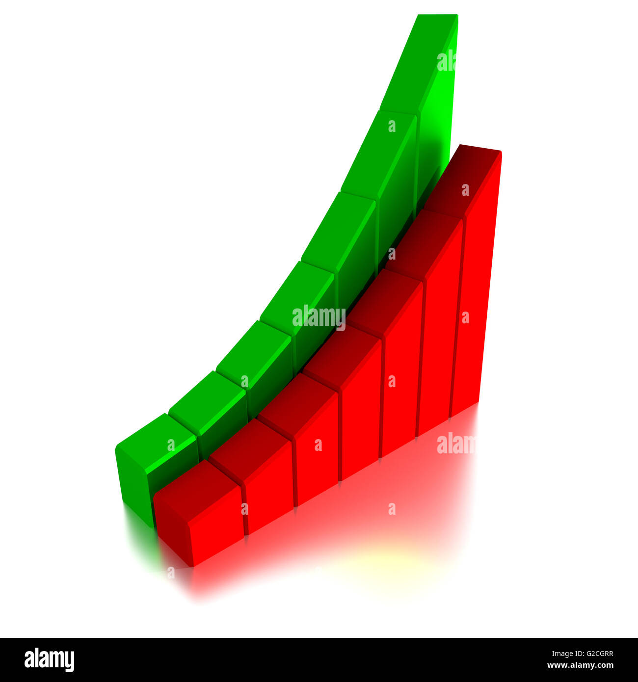 Stock Market Graph and Bar Chart, 3d illustration Stock Photo - Alamy