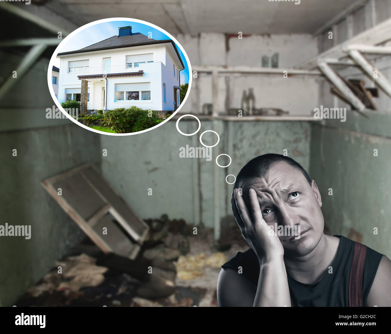 Portrait of sad man Stock Photo - Alamy