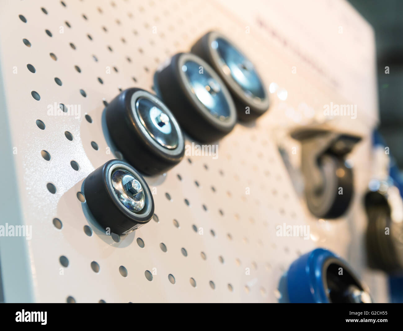 Wheels on the showcase Stock Photo - Alamy