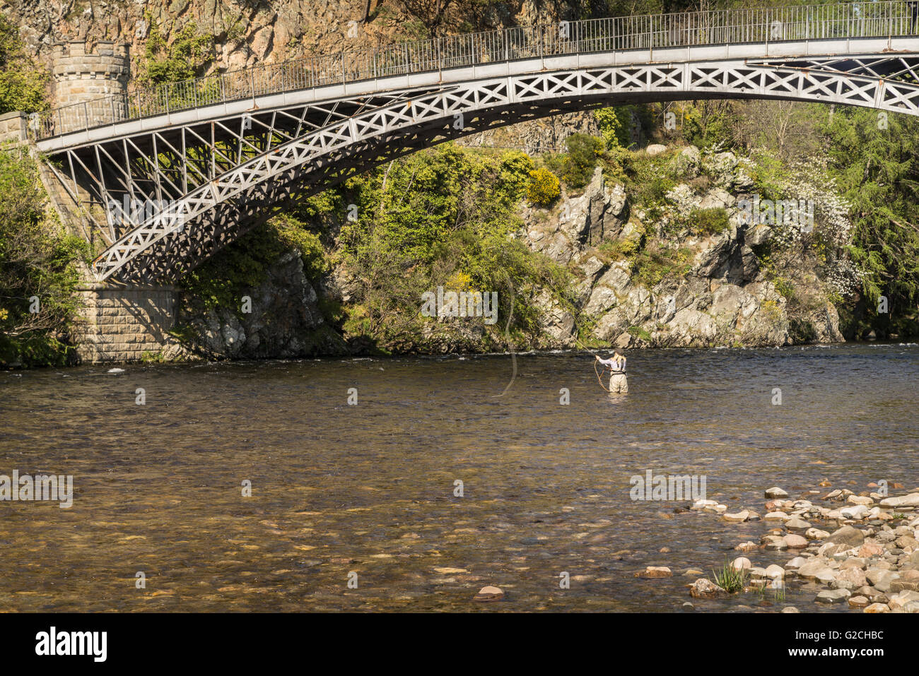 Craigellachie Bridge over the River Spey at Craigellachie Stock Photo ...