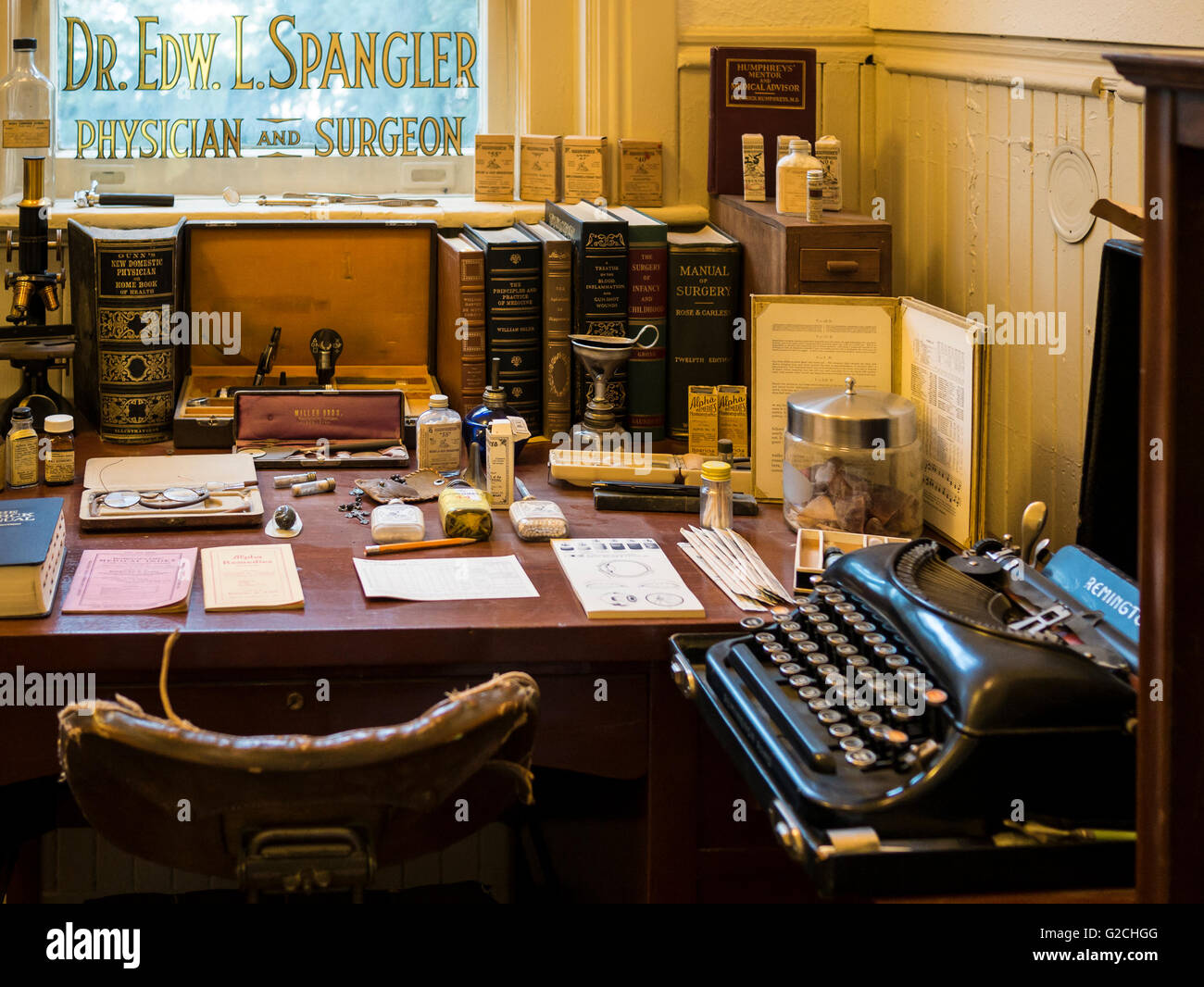 Doctor's office, Ouray County Historical Museum, Ouray, Colorado Stock ...
