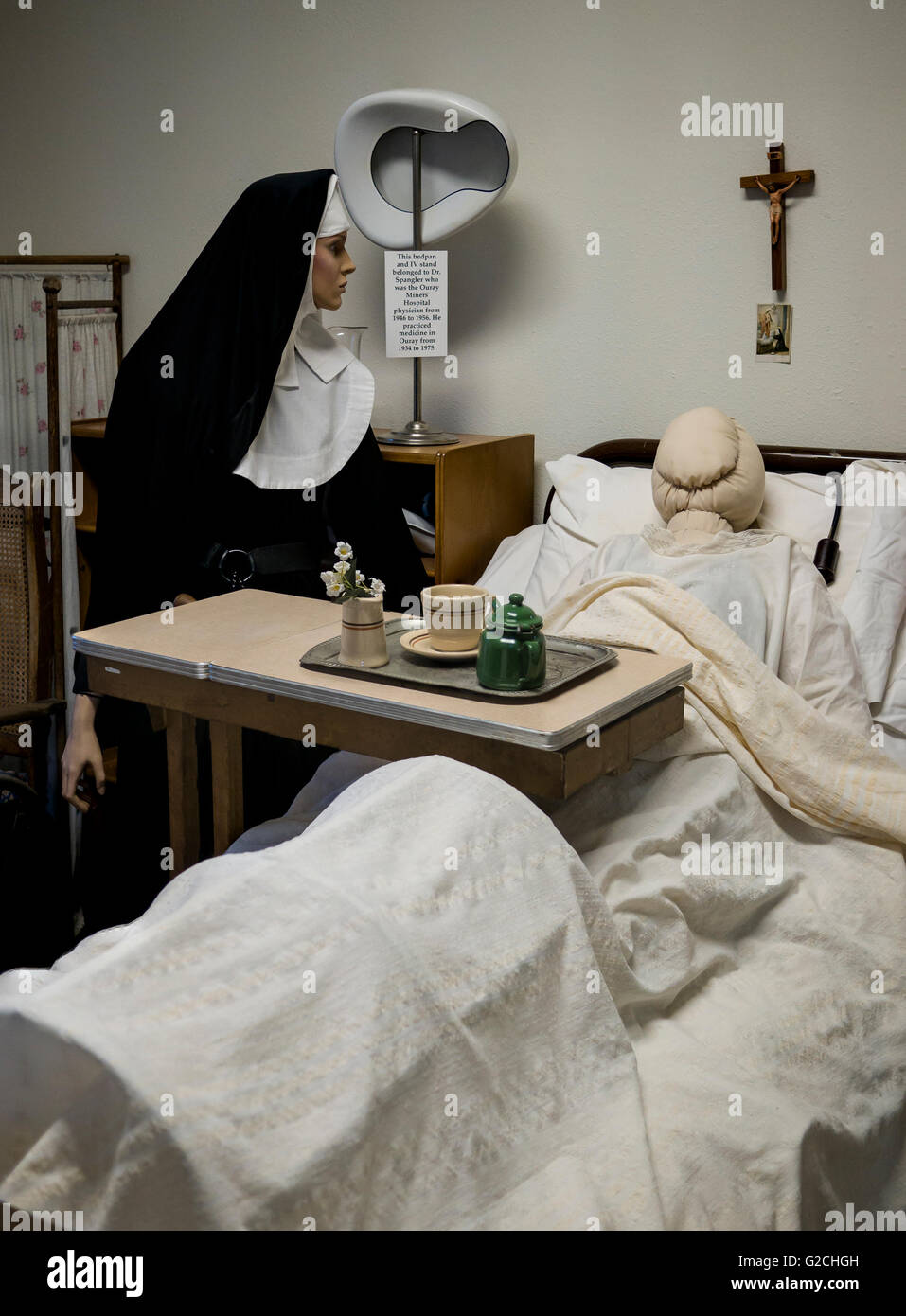 Hospital room, Ouray County Historical Museum, Ouray, Colorado Stock ...