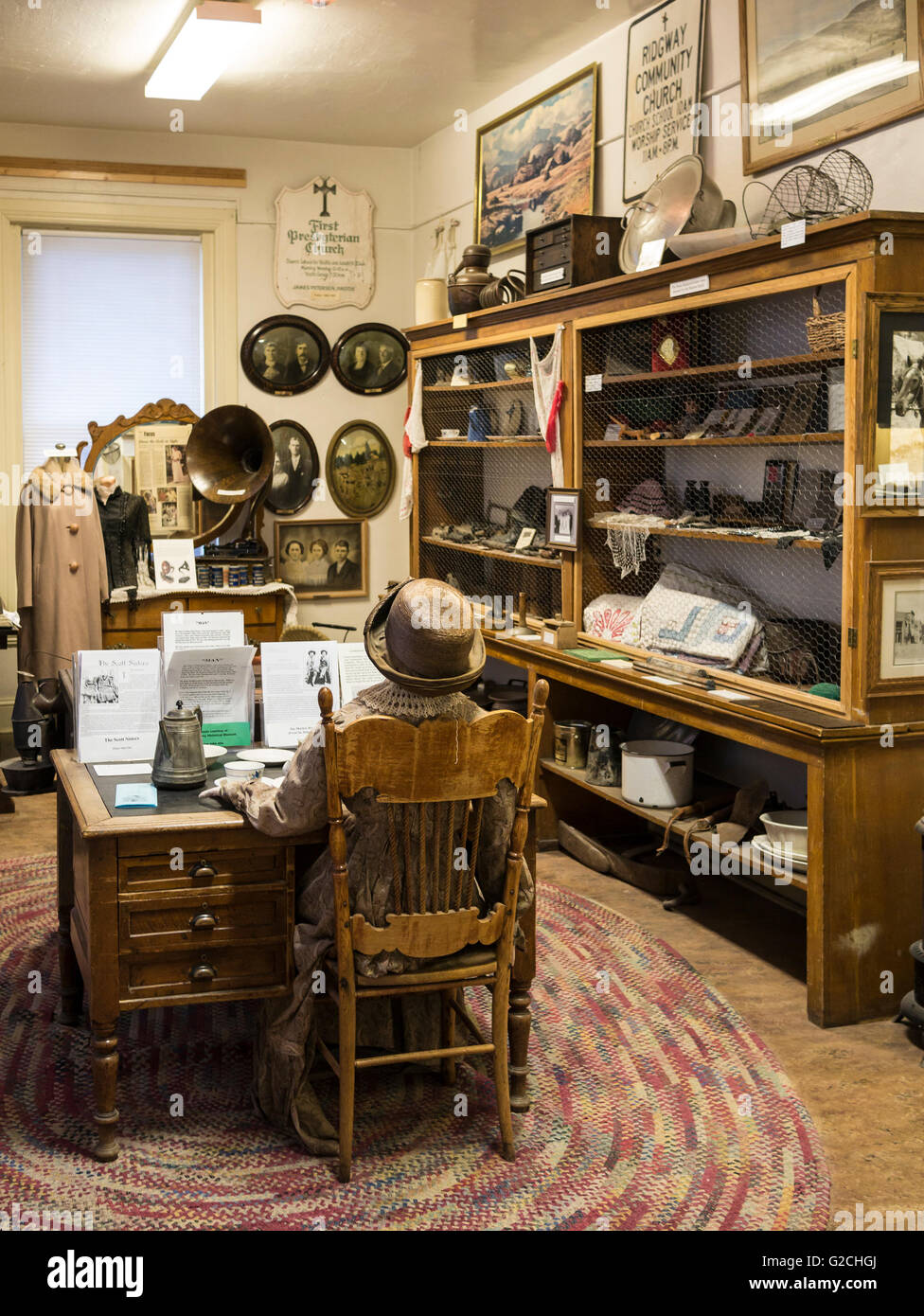 Church office, Ouray County Historical Museum, Ouray, Colorado Stock ...