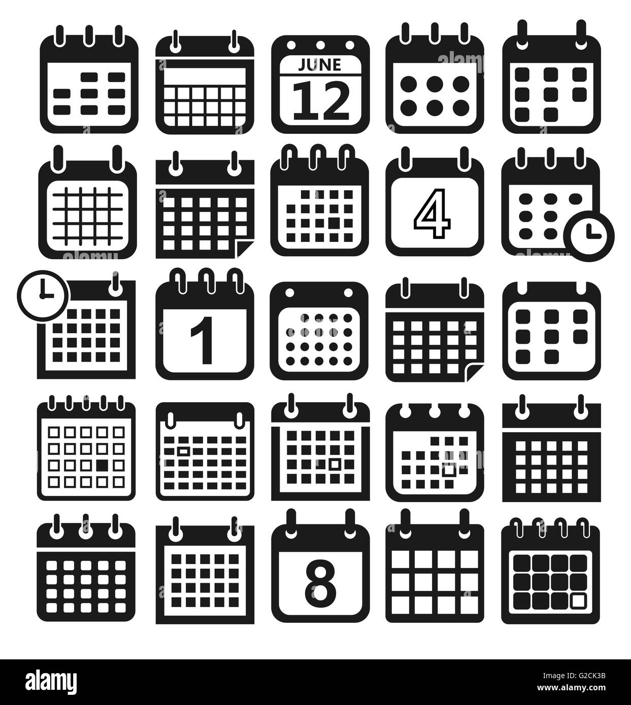 calendar design icons Stock Vector Image & Art - Alamy