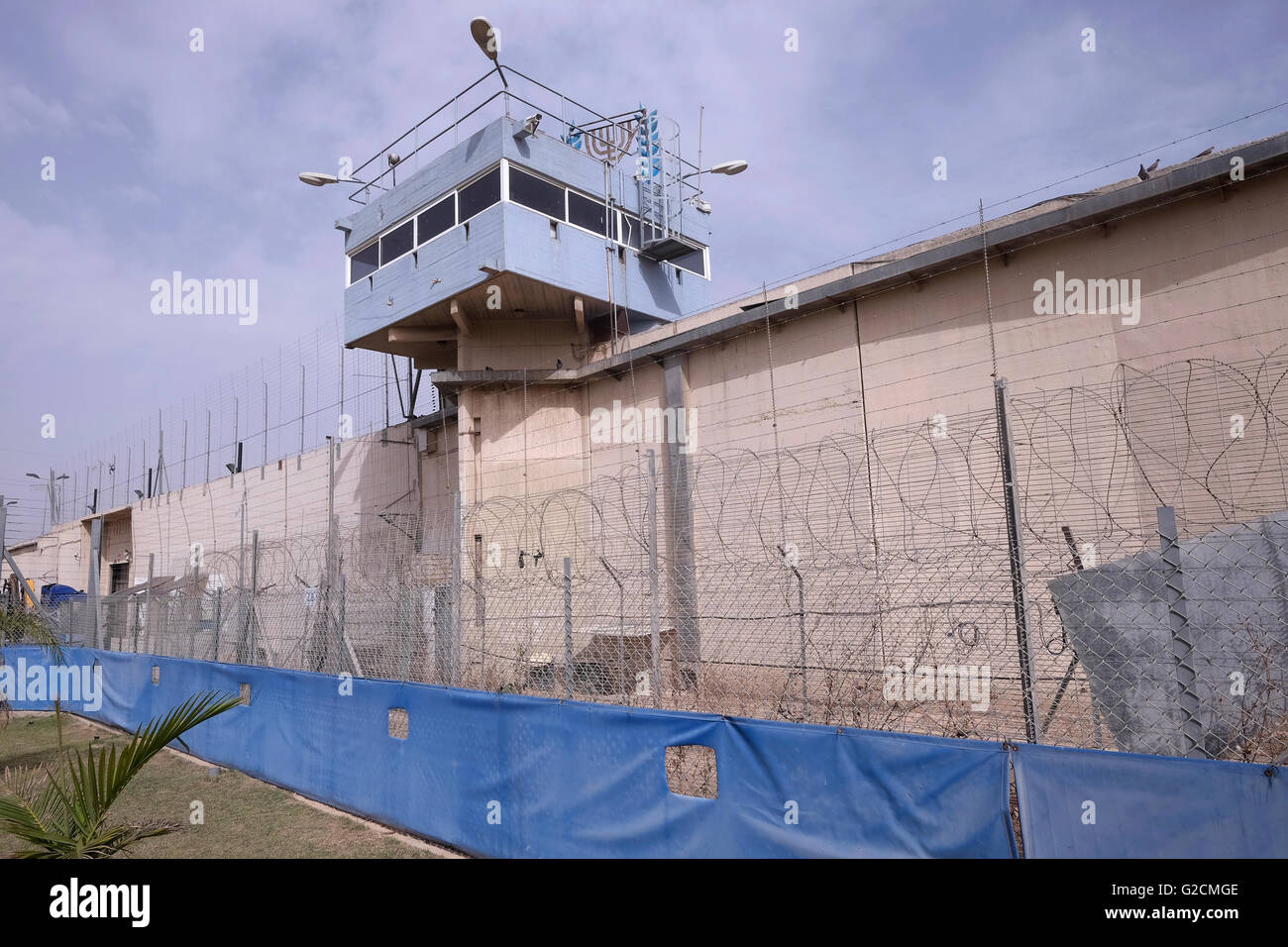 Walls of Eshel prison near the city of Beersheba southern Israel Stock ...