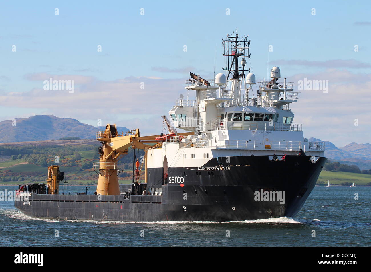 SD Northern River, a multi-purpose auxiliary vessel operated by Serco ...