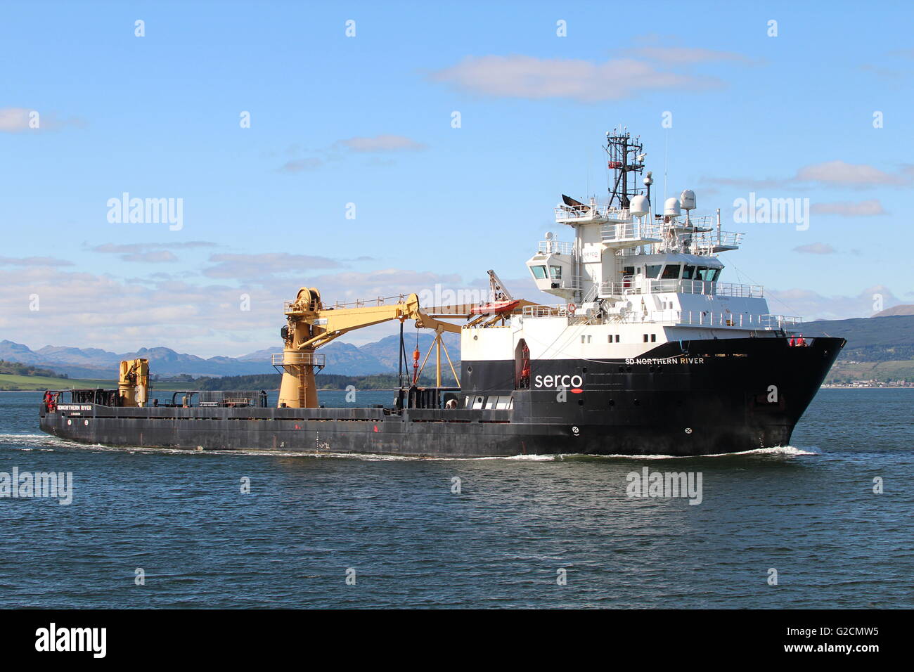 SD Northern River, a multi-purpose auxiliary vessel operated by Serco ...