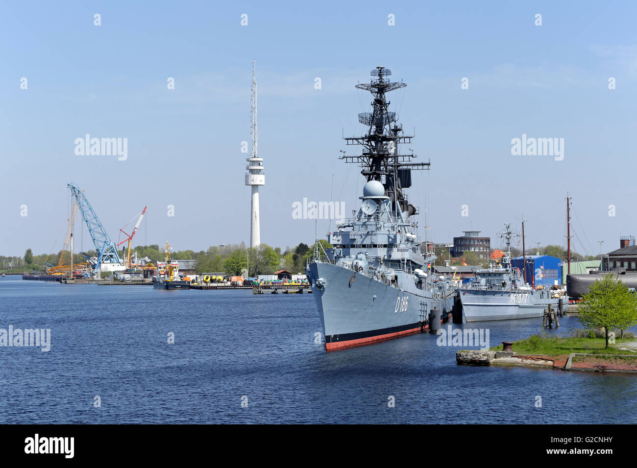 Destroyer Moelders, German Maritime Museum, seafront, South Beach ...