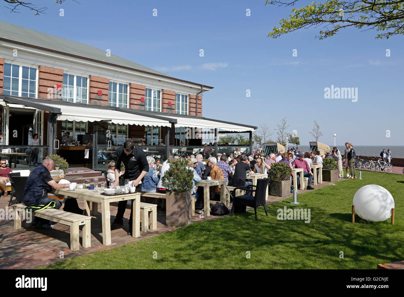 seafront, South Beach, Wilhelmshaven, Lower Saxony, Germany Stock Photo ...