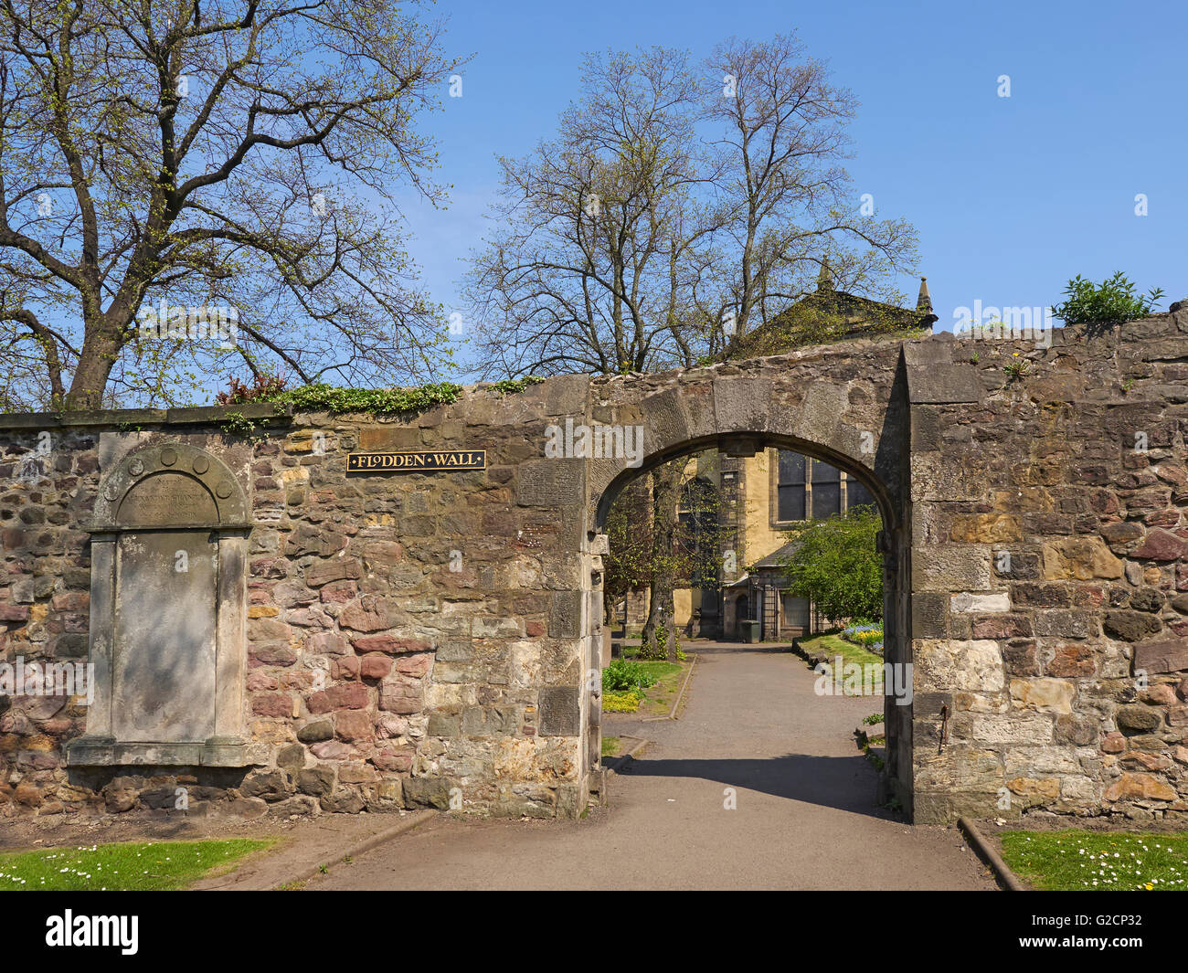 Edinburgh the Flodden Wall Greyfriars churchyard or kirkyard Scotland ...