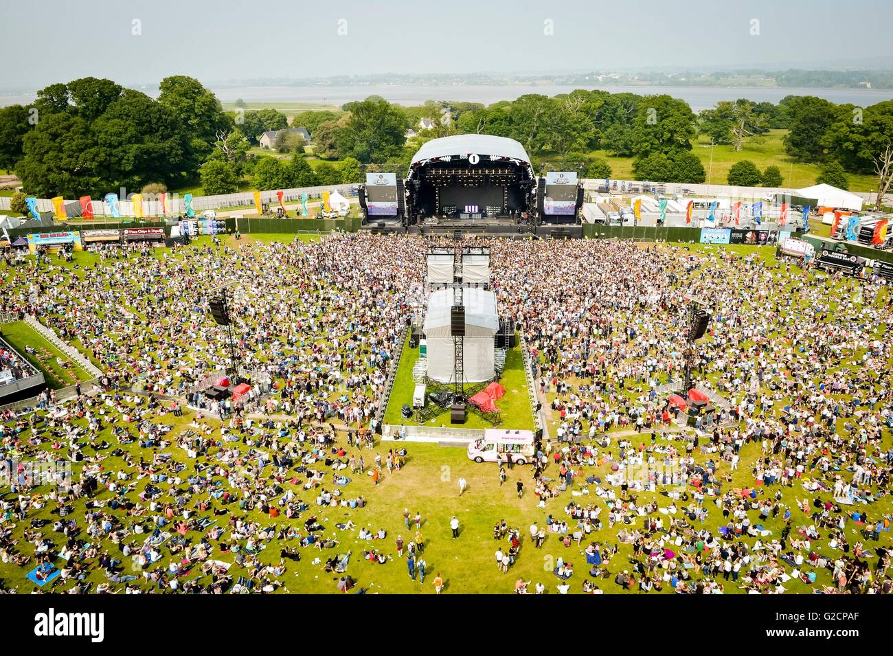 Crowds around the main stage during BBC Radio 1's Big Weekend at ...