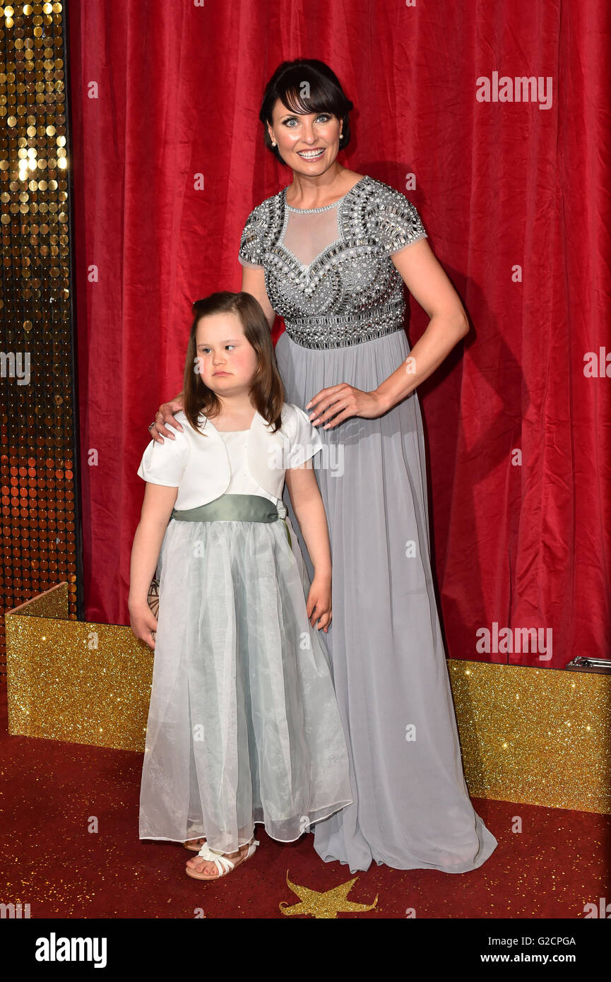 Emma Barton and Grace attending the British Soap Awards 2016 at the ...