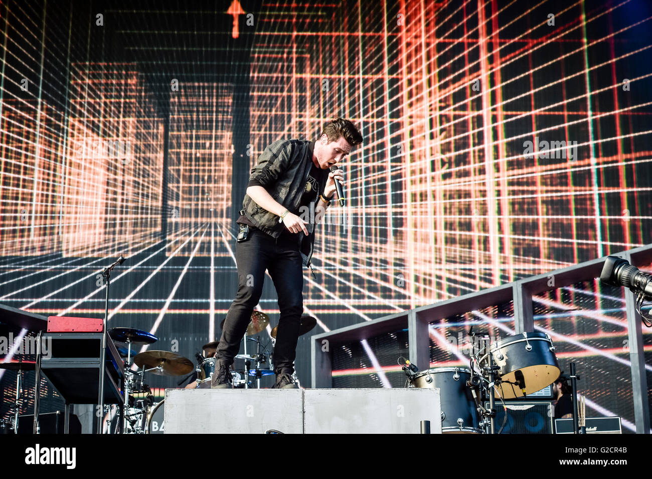 Lead singer of Bastille Dan Smith performs on stage during BBC Radio 1 ...