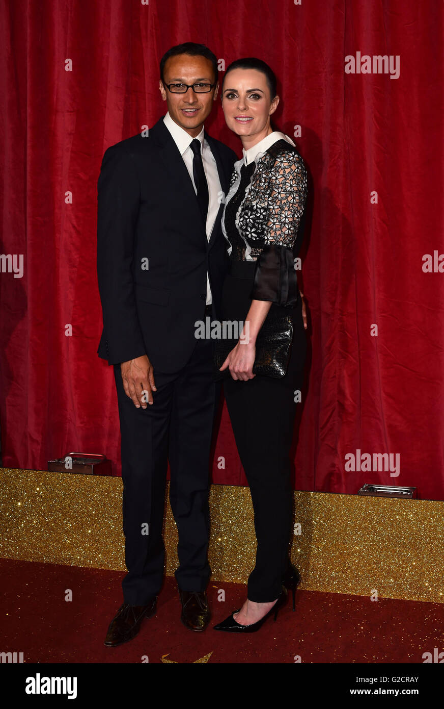 Chris Bisson and Rowena Finn attending the British Soap Awards 2016 at ...