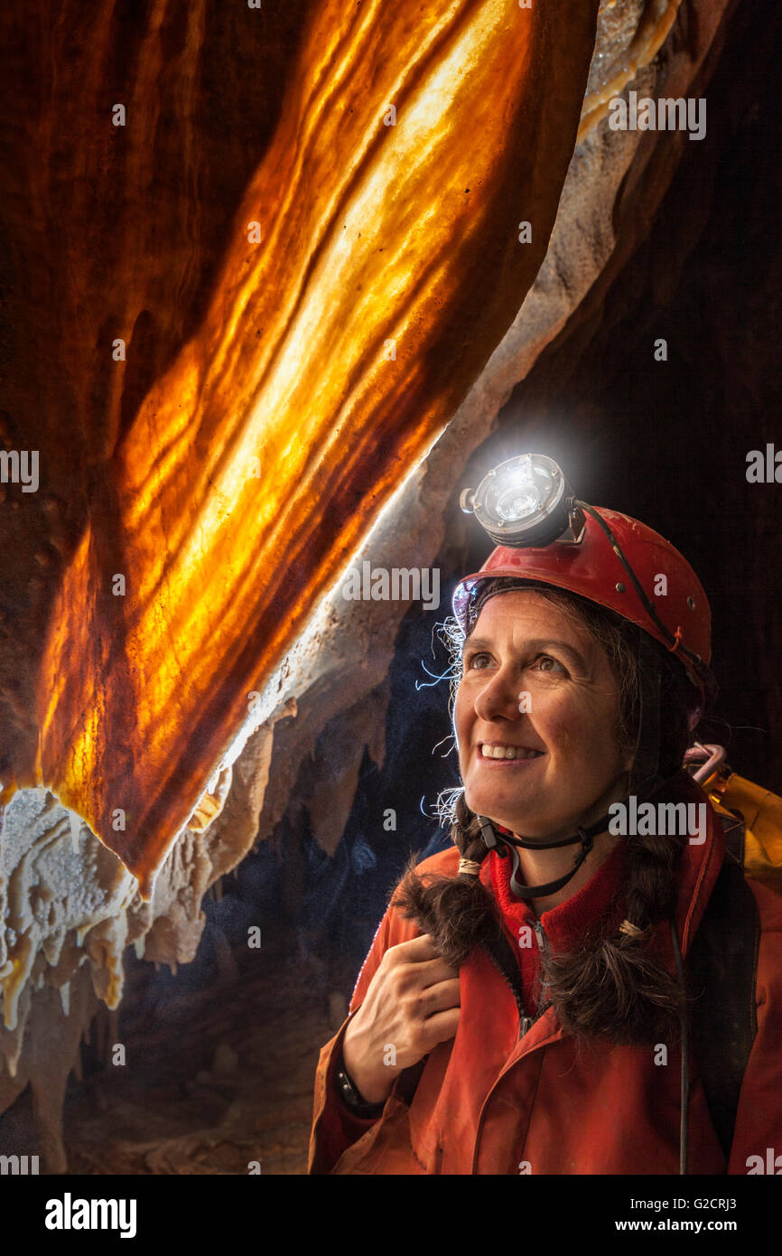 Curtain speleothem formation in cave hi-res stock photography and ...
