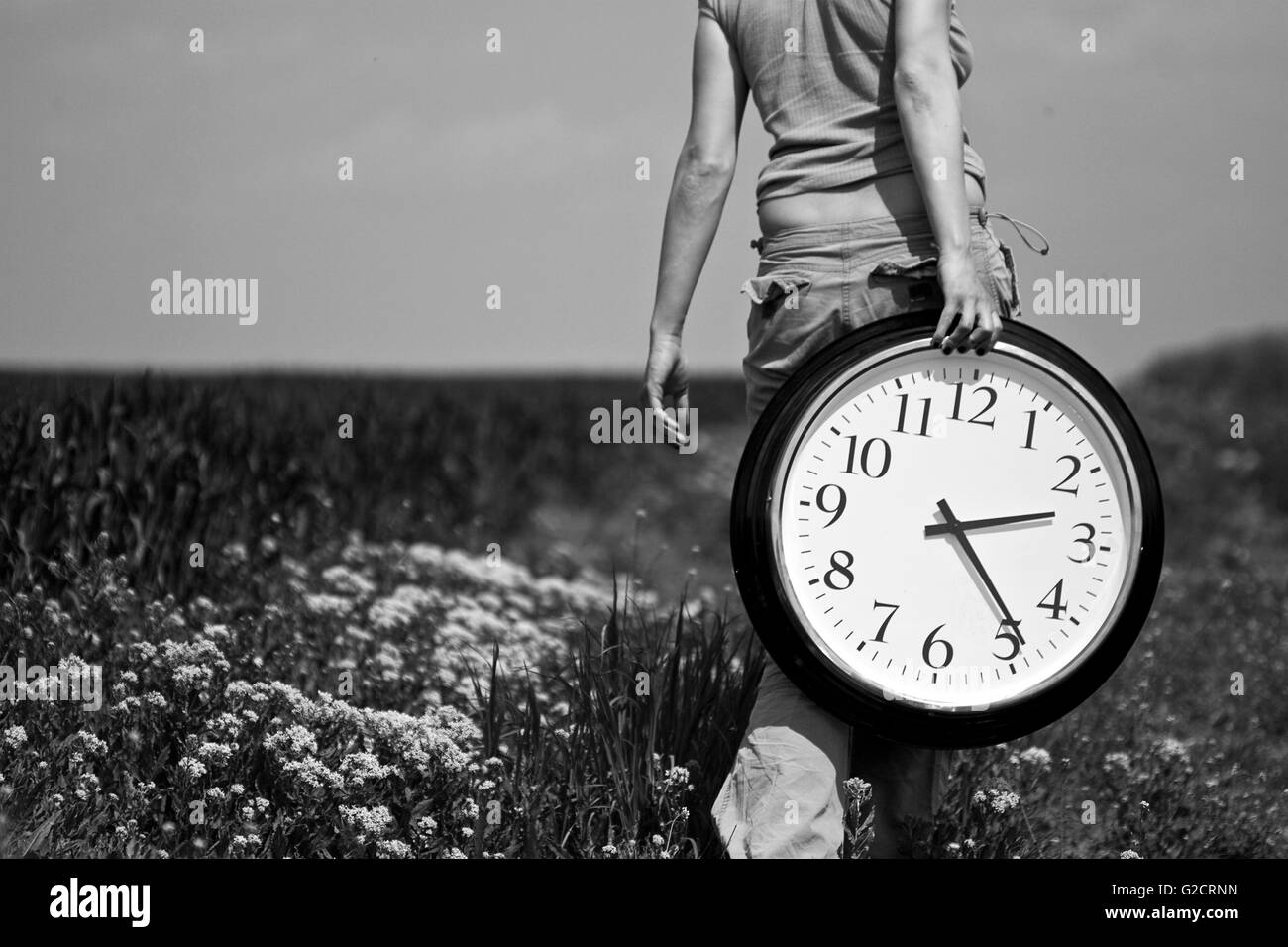 Woman hold hand rear view Black and White Stock Photos & Images - Alamy