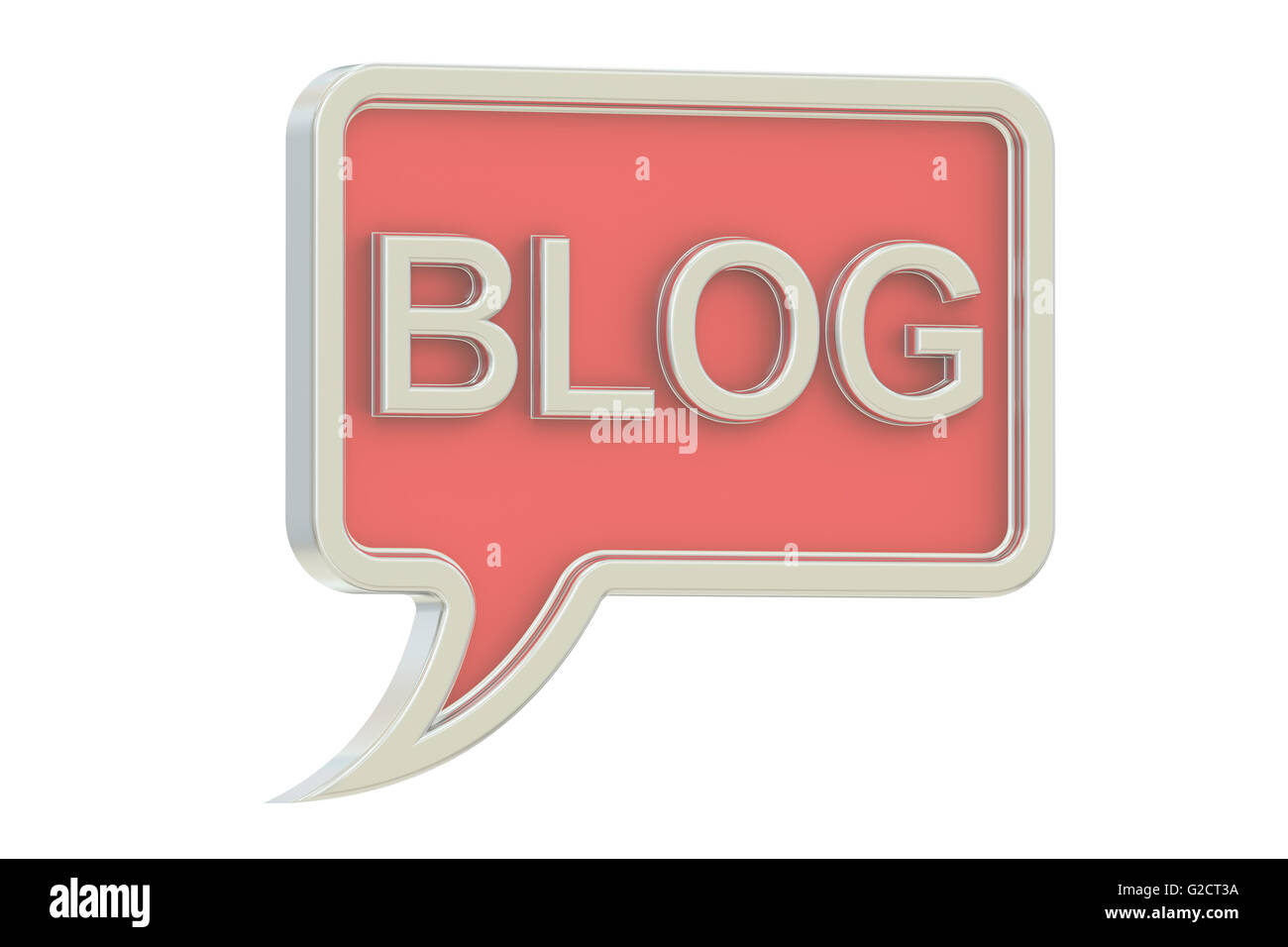 Blog concept, 3D rendering isolated on white background Stock Photo - Alamy