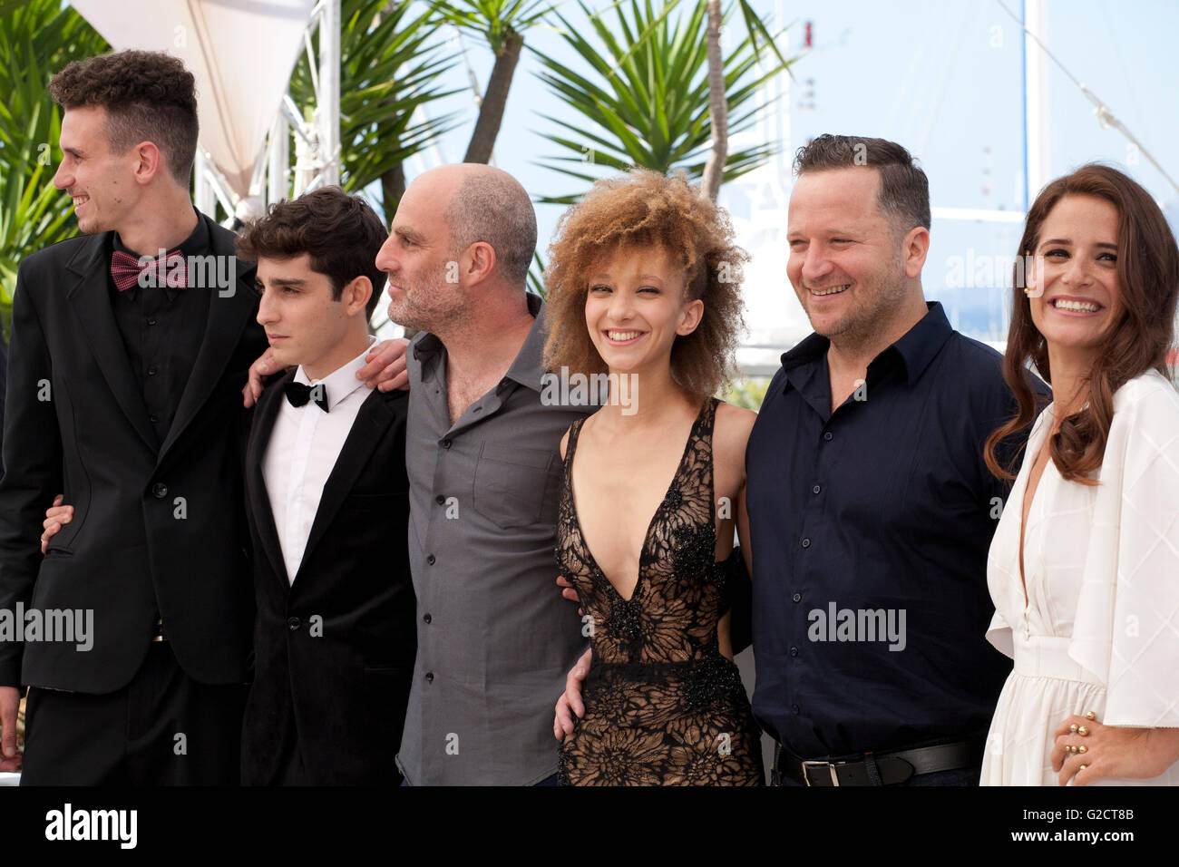 Actors Noam Imber, Yoav Rotman, director Eran Kolirin, actors Mili ...