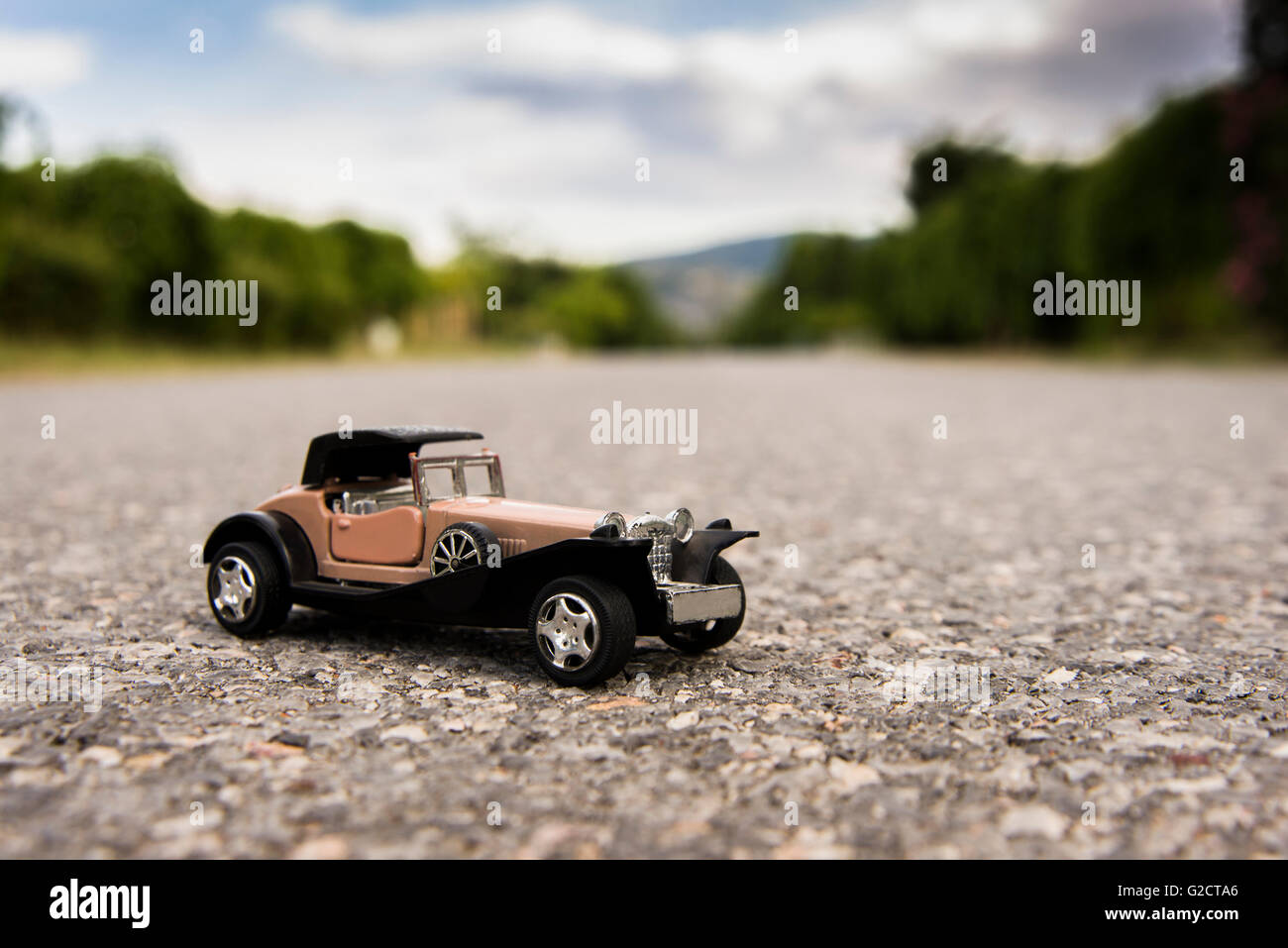 Early 1900s old toy car still life image Stock Photo - Alamy