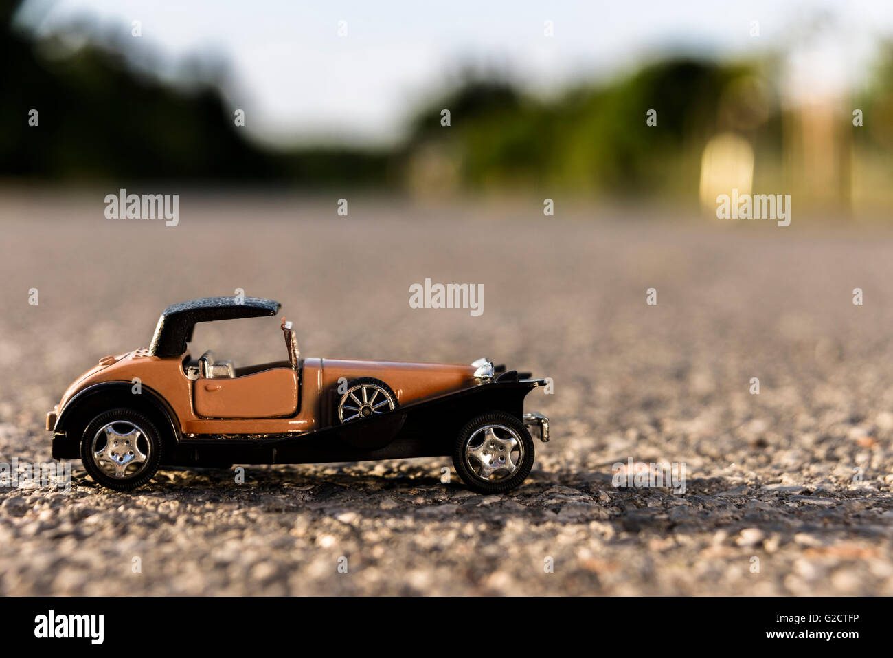 Early 1900s old toy car still life image Stock Photo - Alamy