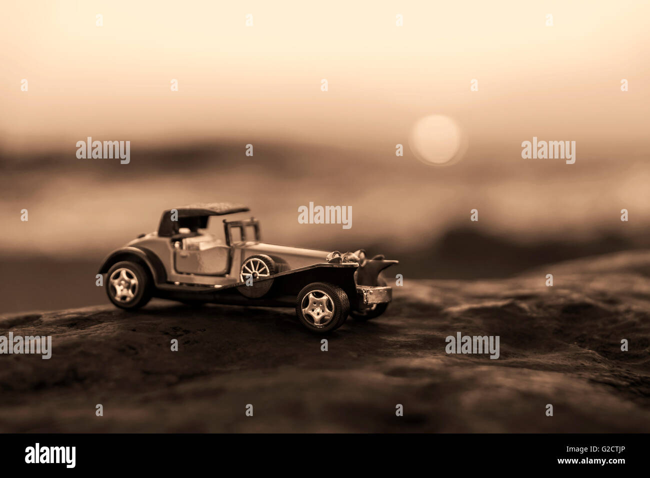 Early 1900s old toy car still life image Stock Photo - Alamy